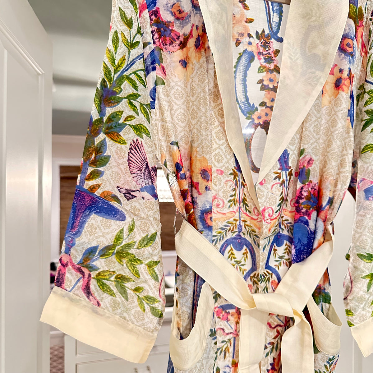 Opulent Peach Robe Gown | Dwell and Adorn