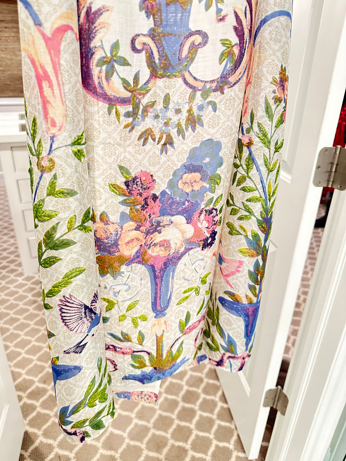 Opulent Peach Robe Gown | Dwell and Adorn